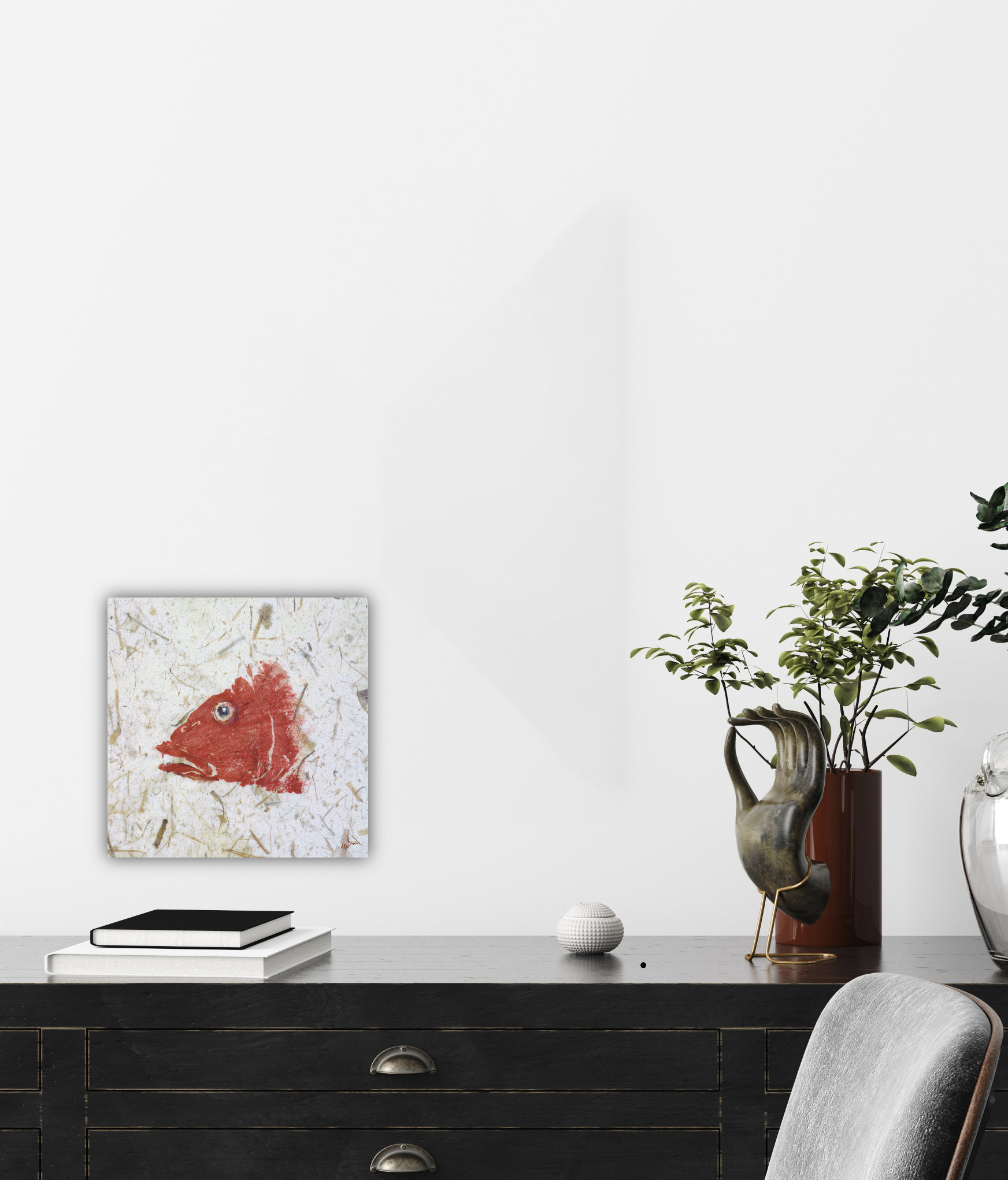 Rosecliff Heights Snapper Red - Artist Enhanced Canvas Print | Wayfair