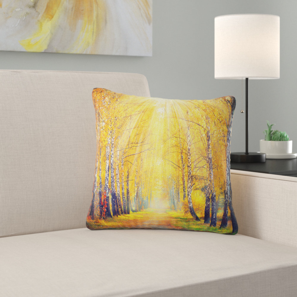 Design Art Autumn Trees Pillow | Wayfair