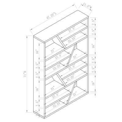 Mercury Row® Dailey Geometric Bookcase & Reviews | Wayfair