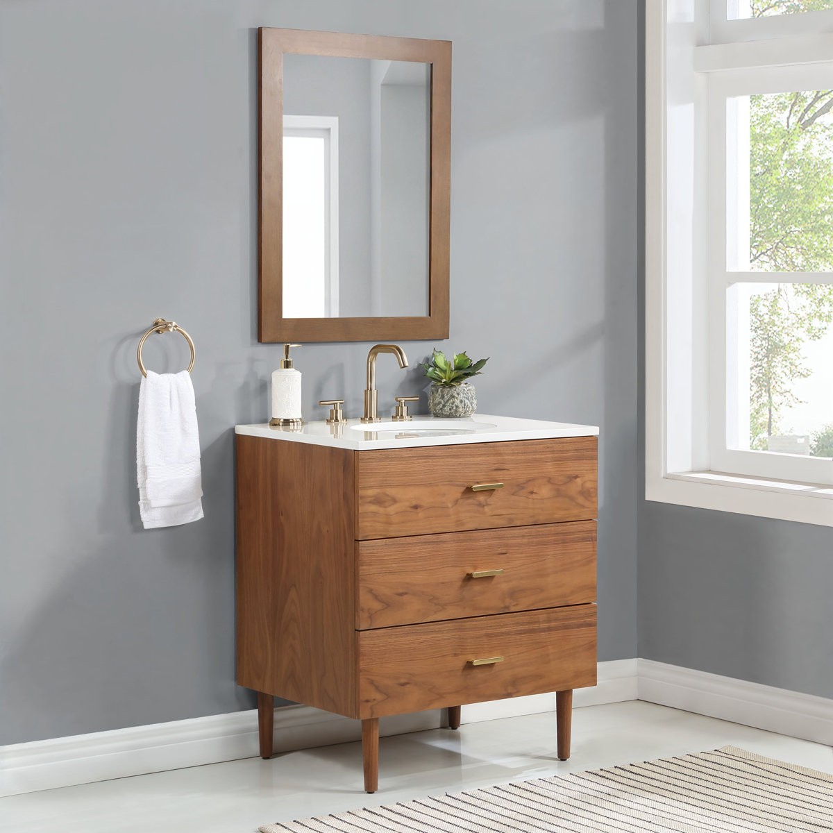 Highbury Furnishings Maida Vale 30" W x 22" D x 34" H Single Bathroom ...