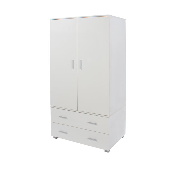 17 Stories Lagano 2 Door, 2 Drawer Compact Wardrobe | Wayfair.co.uk