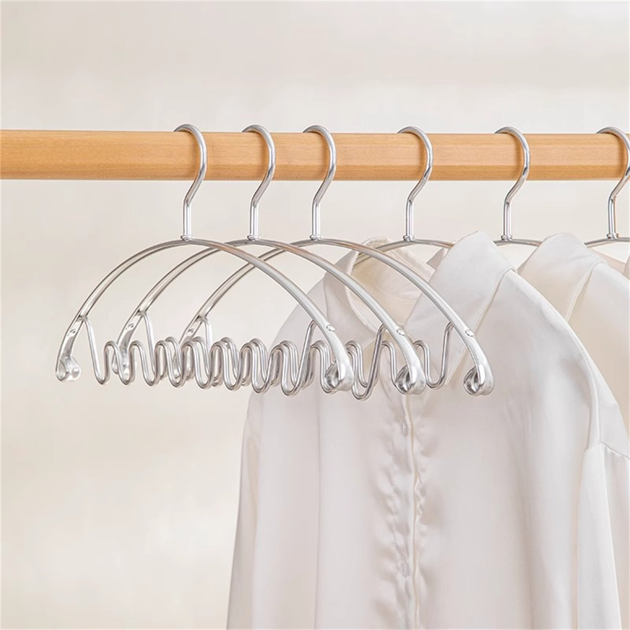 Rebrilliant Aluminum Alloy Wave-Shaped Multi-Functional Hanger | Wayfair