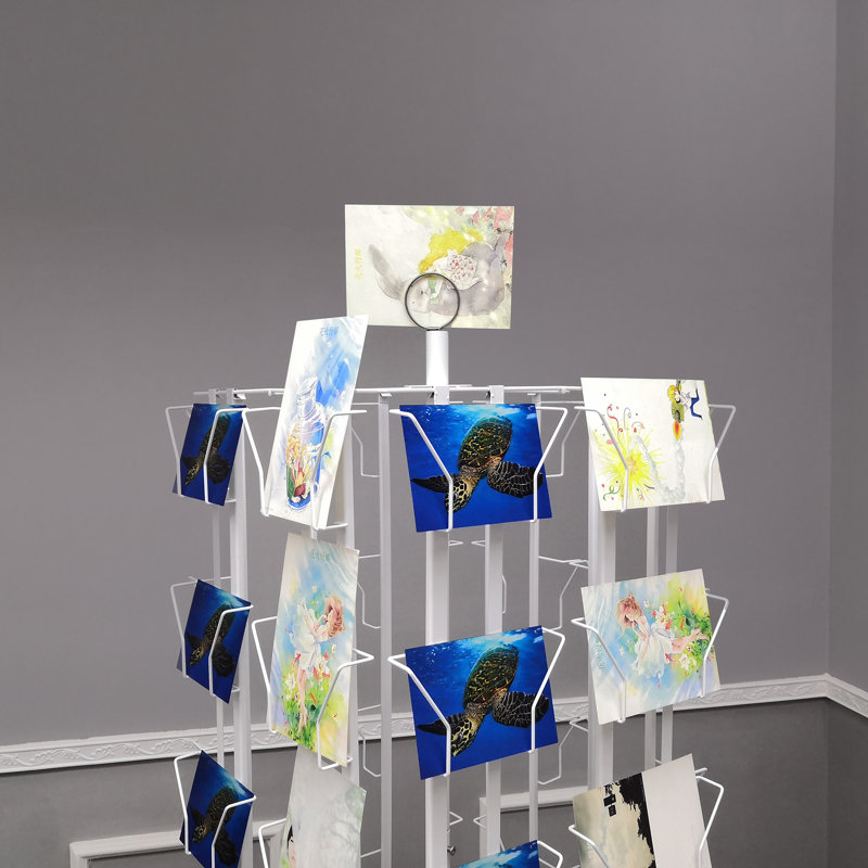 Fixturedisplays 64 Adjustable Pockets Display Rack 5X7 7X5 Up To 11"W X ...