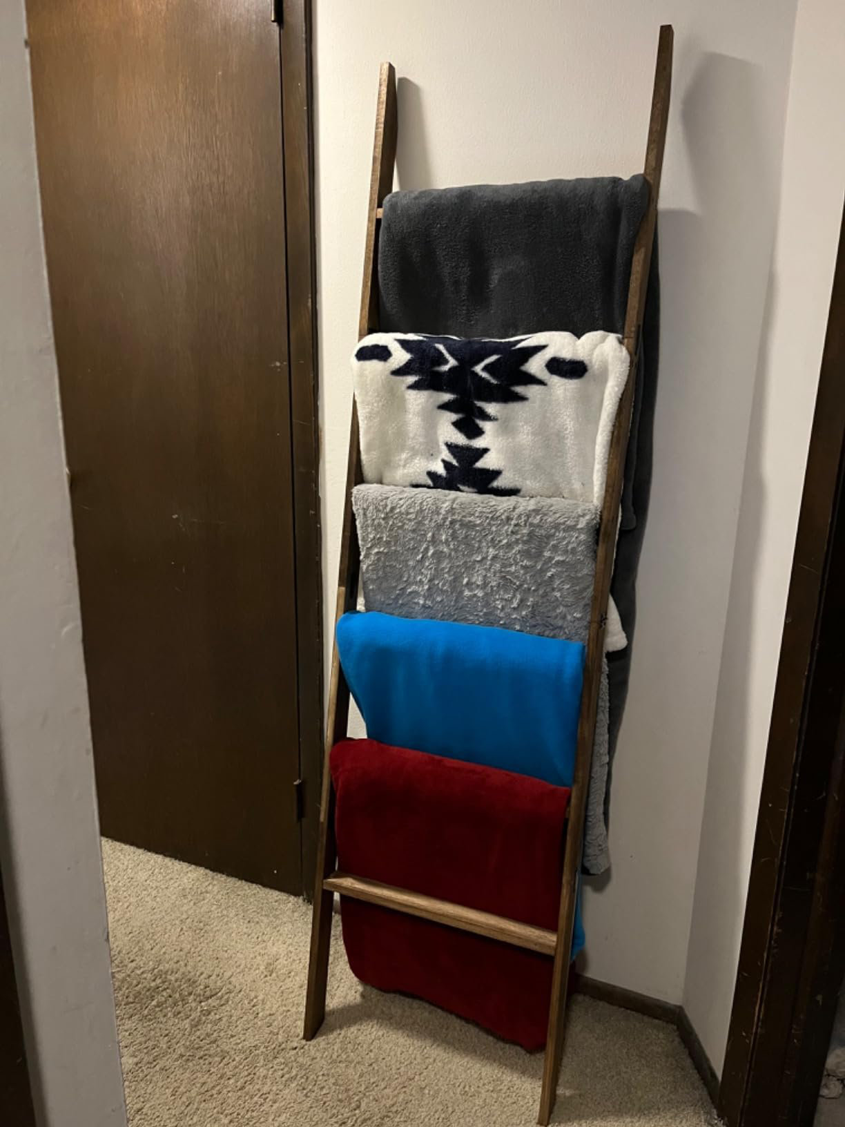 Loon Peak 6-Tier Blanket Ladder Wooden,Decorative Ladder,Rustic ...