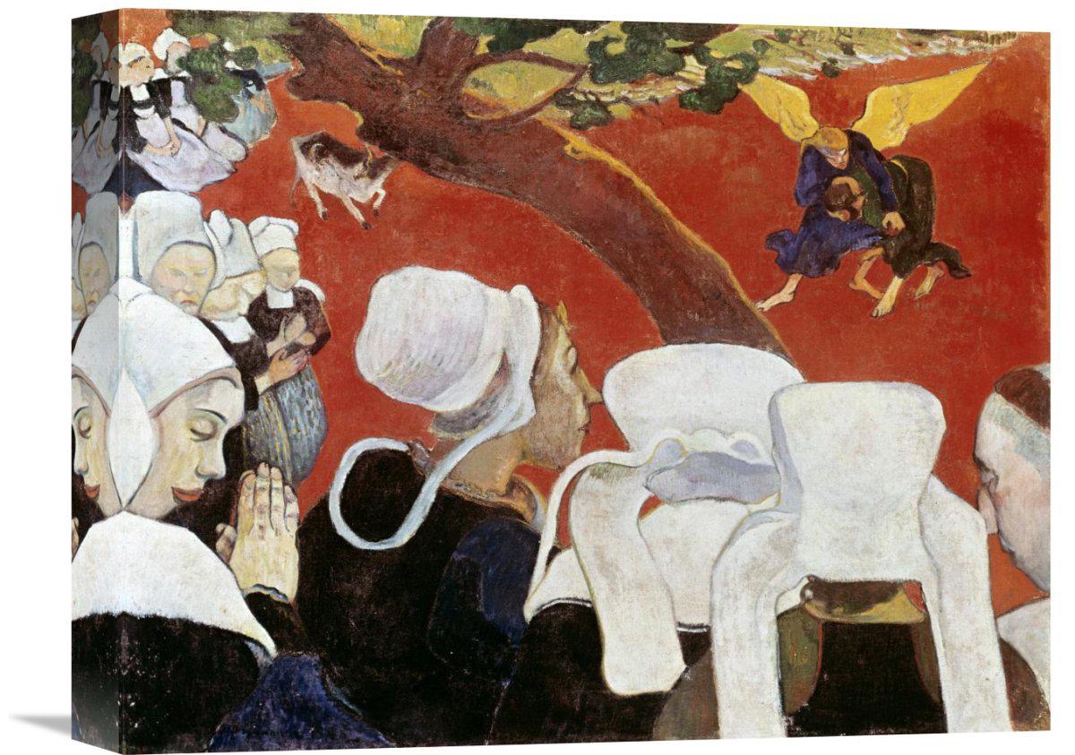 Global Gallery Vision After The Sermon On Canvas by Paul Gauguin Print ...