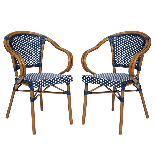 Bay Isle Home Chiles All-Weather Commercial Paris Chairs with Bamboo ...