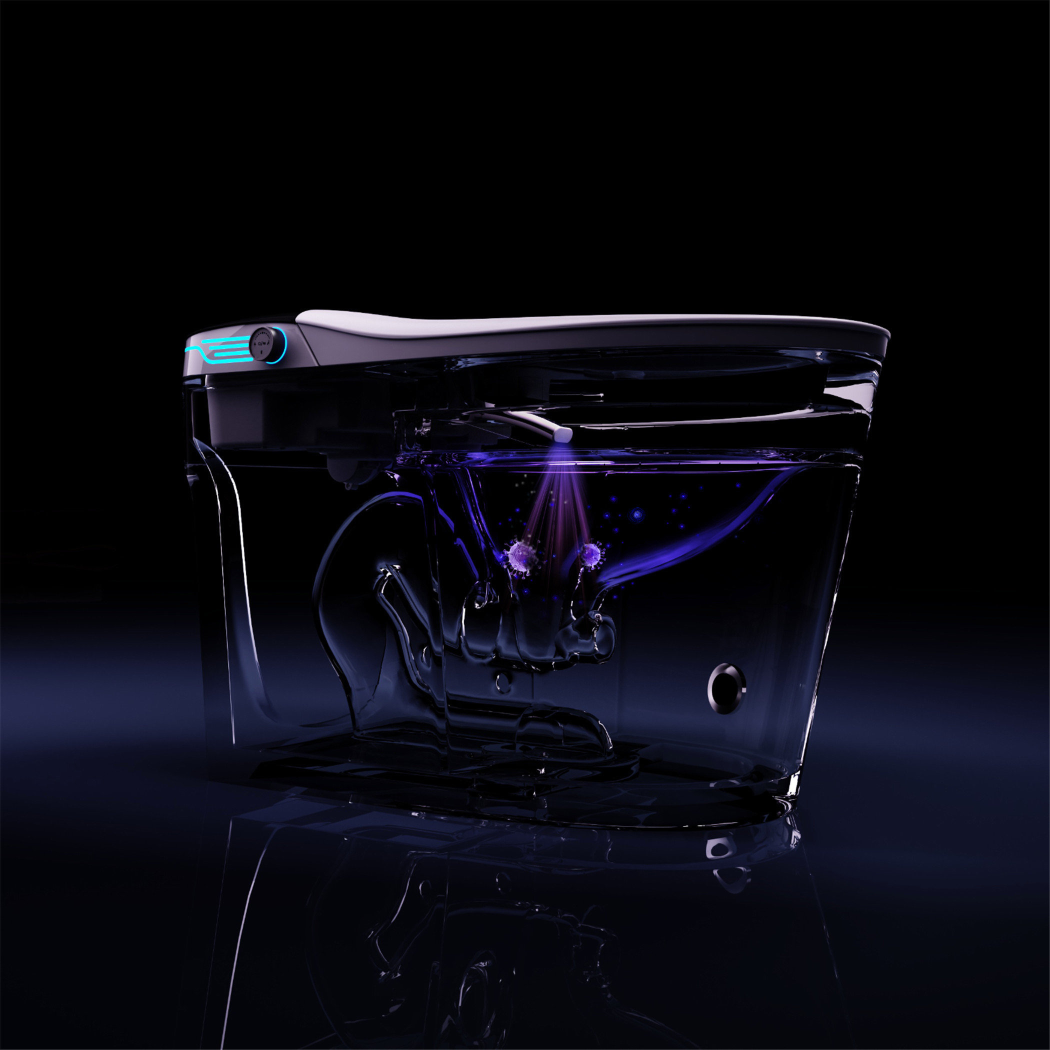 Creationstry Smart Toilet With Voice Control And Bubble Shield, Heated ...