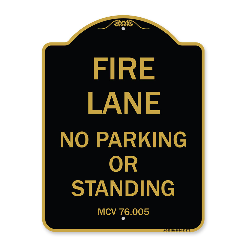 SignMission Signmission Designer Series Sign - Michigan Fire Lane No ...