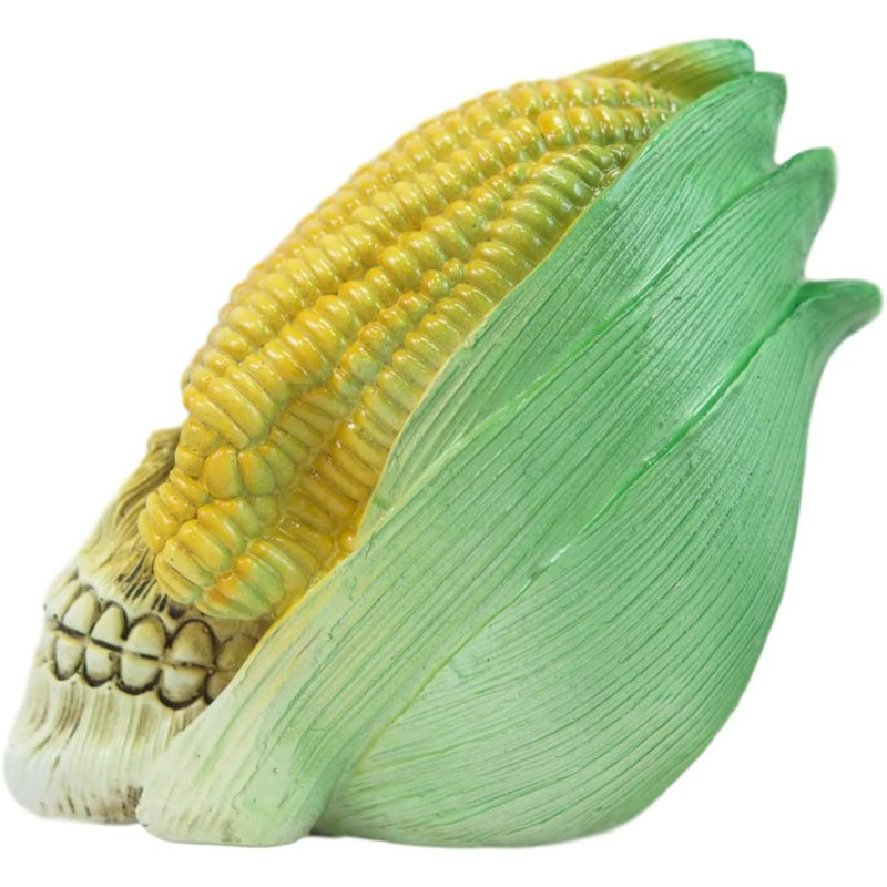 The Holiday Aisle® Meltem Ebros Corn Skull Figurine & Reviews | Wayfair