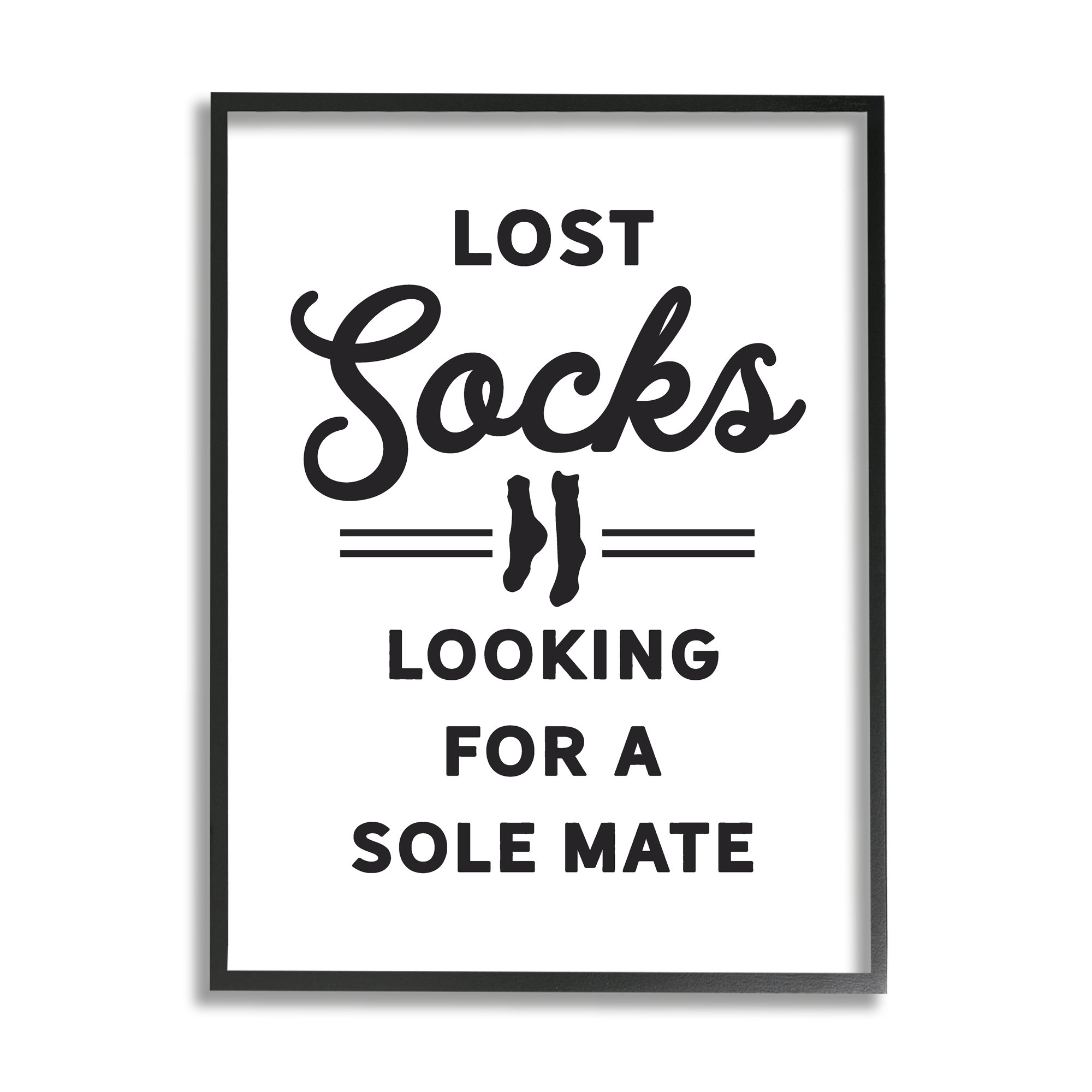 Stupell Industries Lost Sock Soul Mate Laundry Room Saying Giclee ...