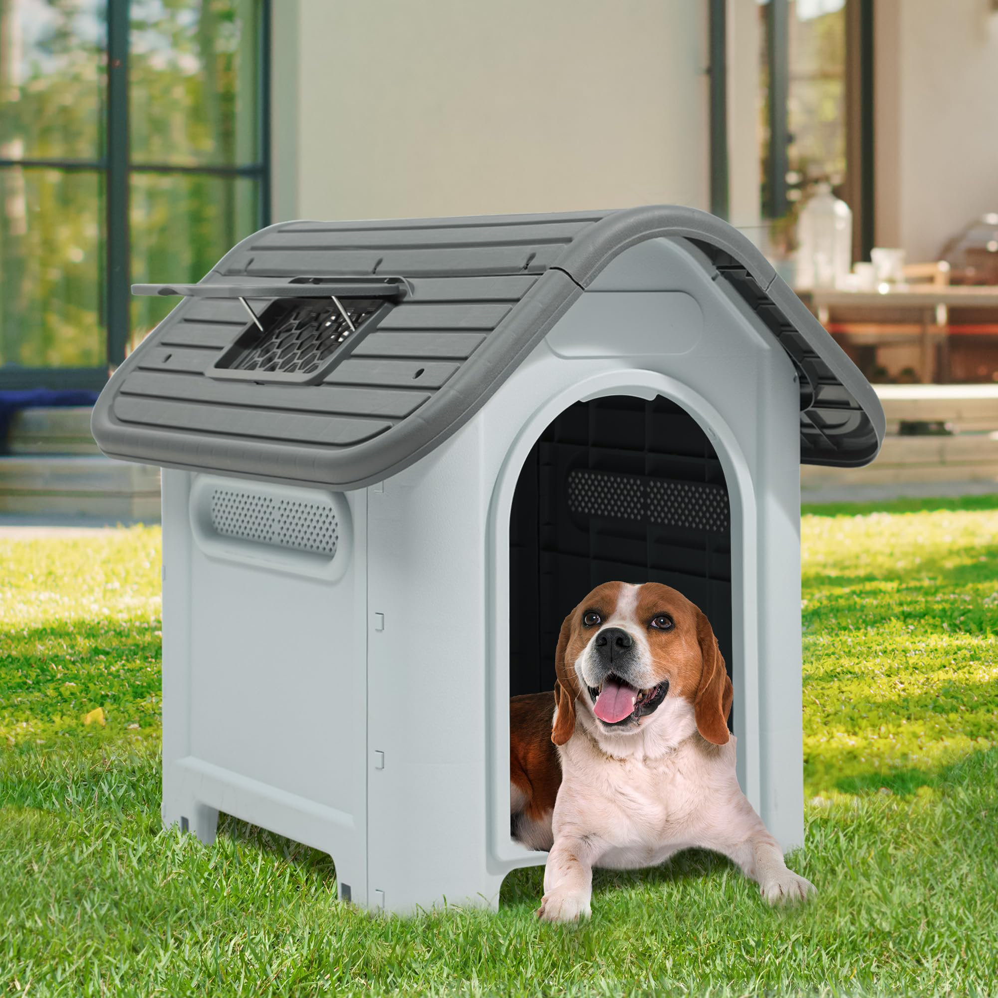 Archie & Oscar™ Large Dog House Outdoor Plastic Dog House Waterproof ...