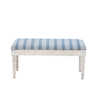 Beachcrest Home™ Aaryahi Coastal Carved Seashell 36” Upholstered Bench ...