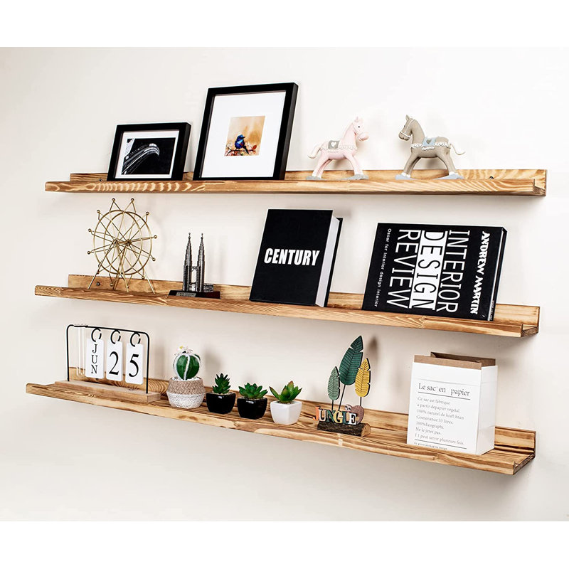 Xiangong 3 Piece Wood Floating Shelf | Wayfair
