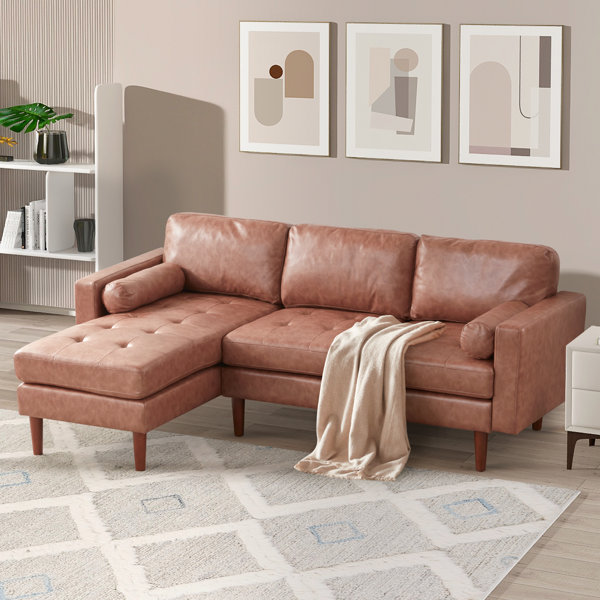 George Oliver Jaquesha 2 - Piece Faux Leather Sectional & Reviews ...
