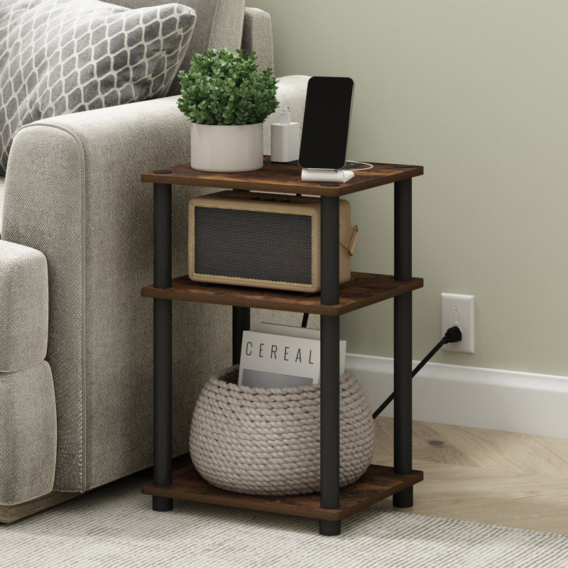 Ebern Designs End Table with Dual Installation Options, Built-In ...