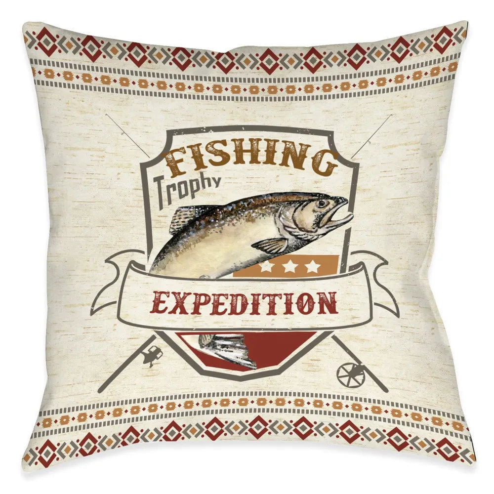 Laural Home Fishing Expedition Polyester Throw Pillow | Wayfair