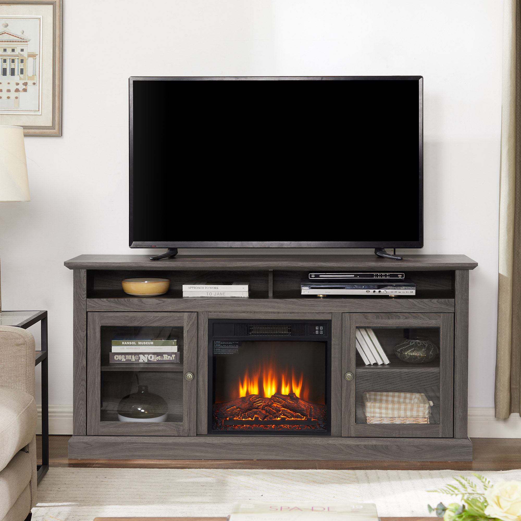Lark Manor Contemporary TV Media Stand Modern Entertainment Console ...