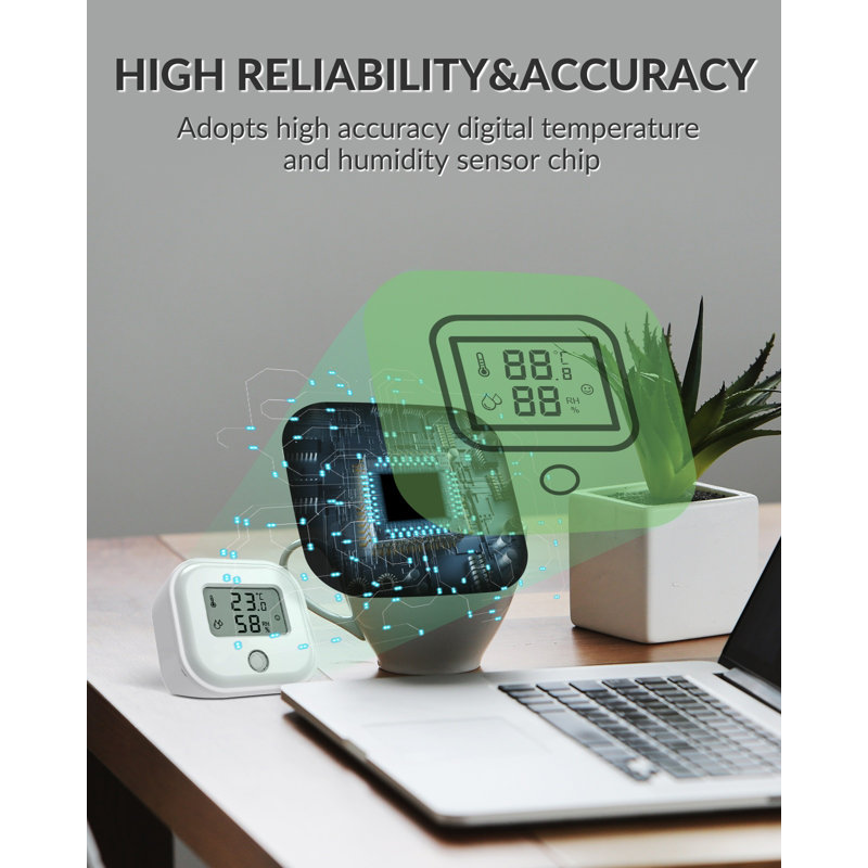 Ecoey Small Hygrometer Thermometer Humidity Meter Digital Monitor ...