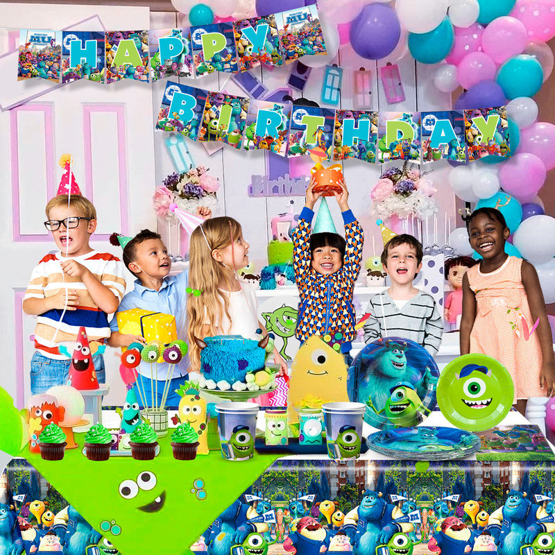 Dakota Fields Monsters Inc Birthday Decorations,114 pcs Monster Inc ...