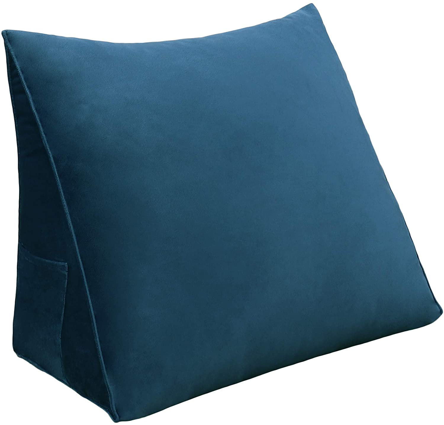 WOWMAX Sit-up Back Comfort Velvet Triangular Wedge Reading Pillow for ...