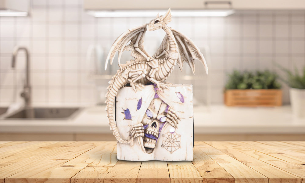 Trinx Jazaya 8"H LED Ivory Dragon Figurine Unique Gifts | Wayfair