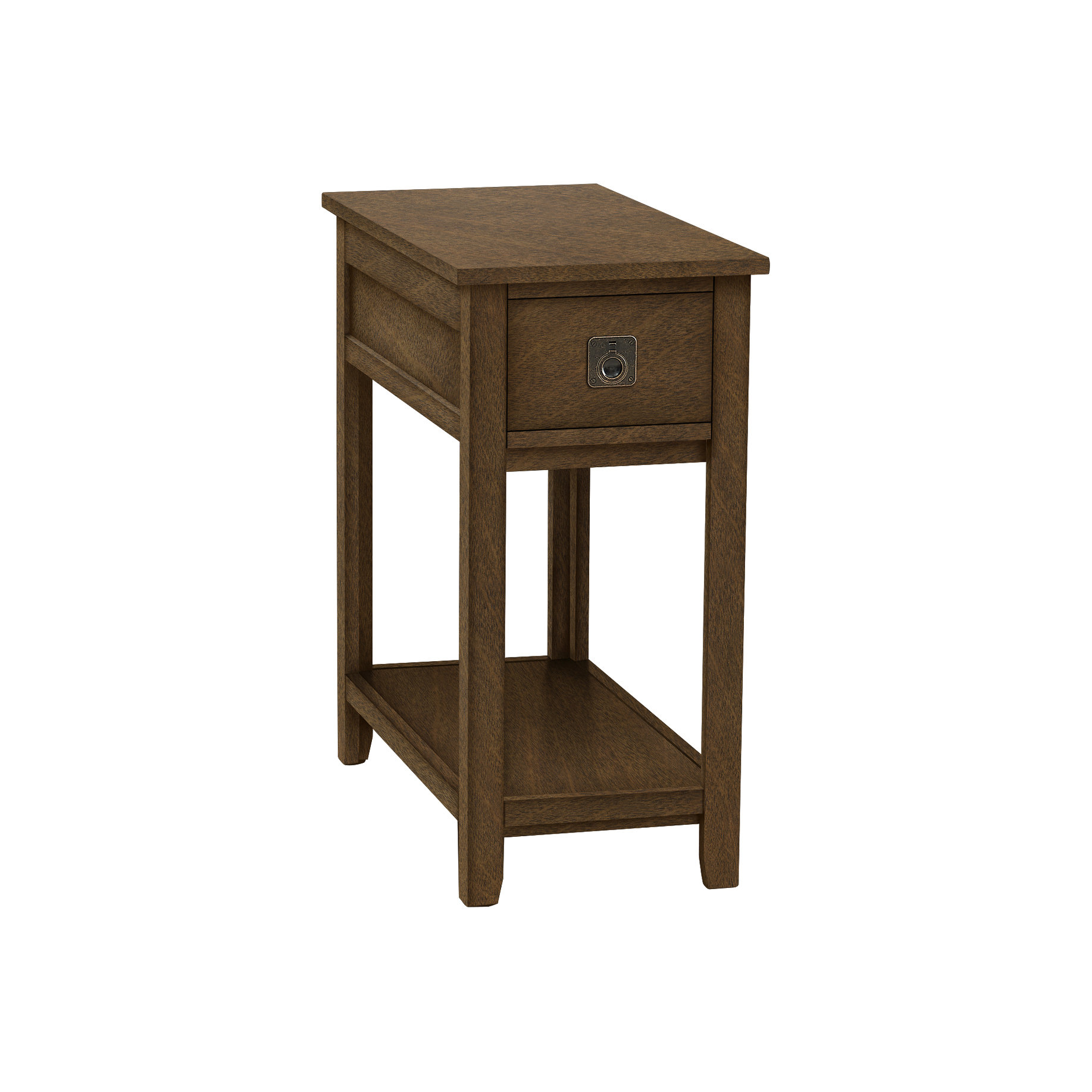 Mercer41 Accent Table With Drawer, , Bedroom Narrow Side Space Brown ...