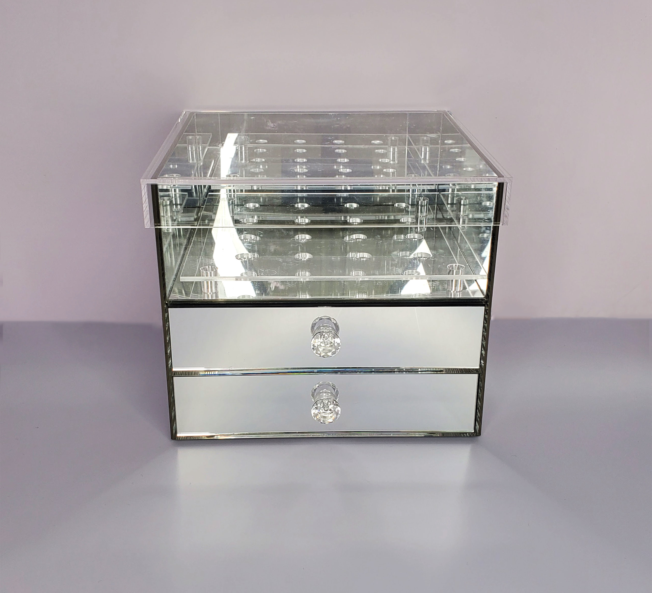 Everly Quinn Mirror Acrylic Box With Drawers | Wayfair