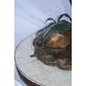 NIFAO Crane standing on a stone bronze statue - Size: 28"L x 32"W x 49 ...