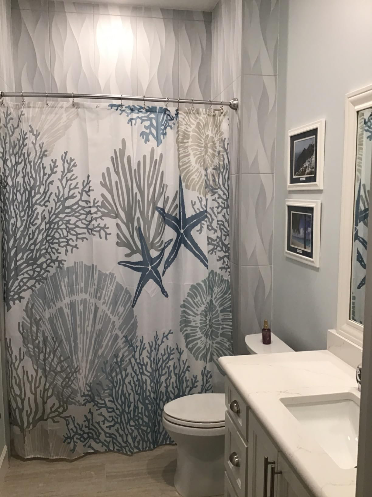 East Urban Home Coastal Waterproof Fabric Shower Curtain Beach Themed ...