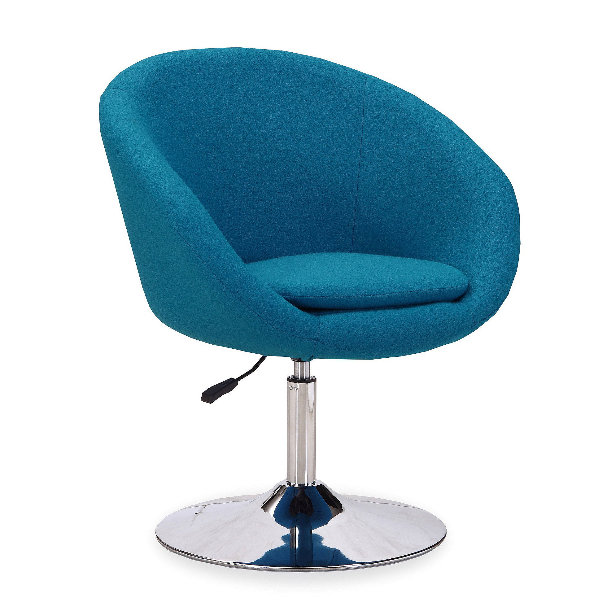 George Oliver Hopper And Polished Chrome Wool Blend Adjustable Height ...