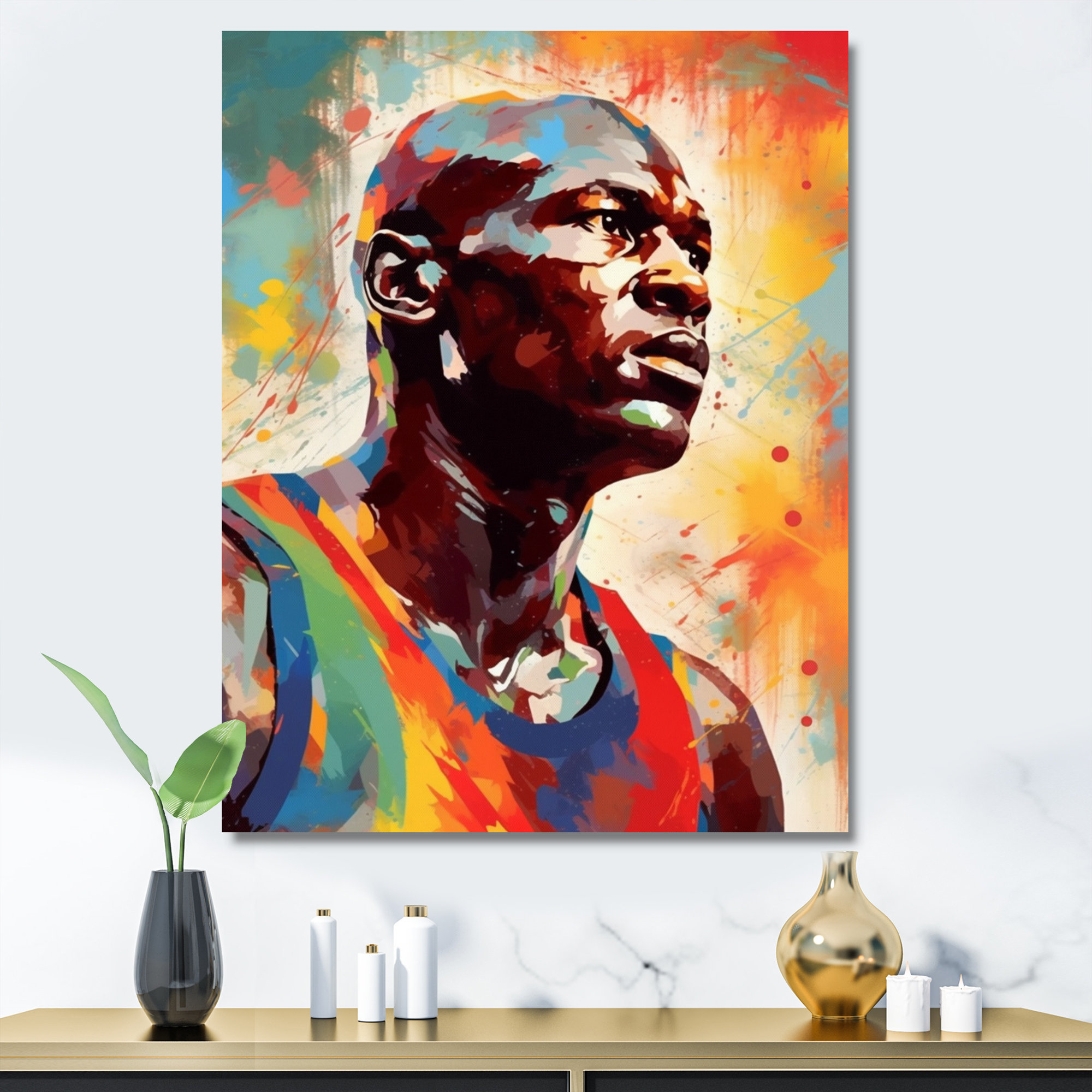 Winston Porter Basketball Portrait I - Sports Canvas Prints | Wayfair