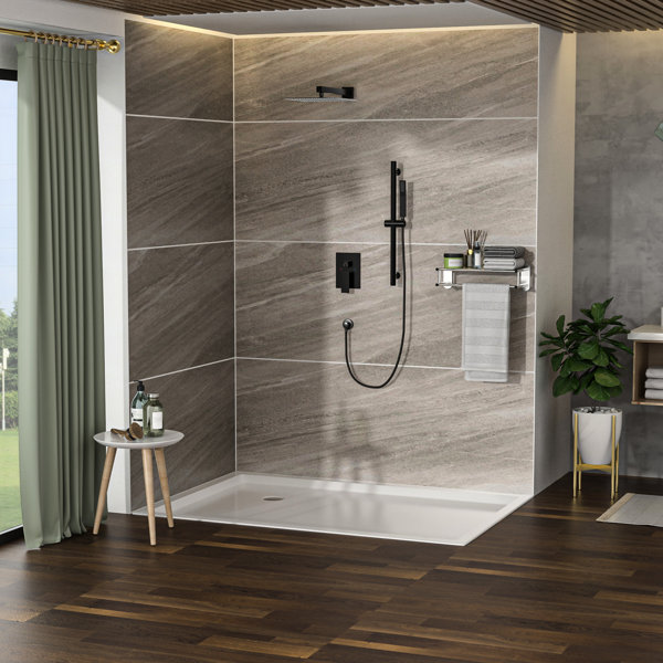 Banior Wall Mounted Shower Appliance With 12 Inch Square Head - Oil ...