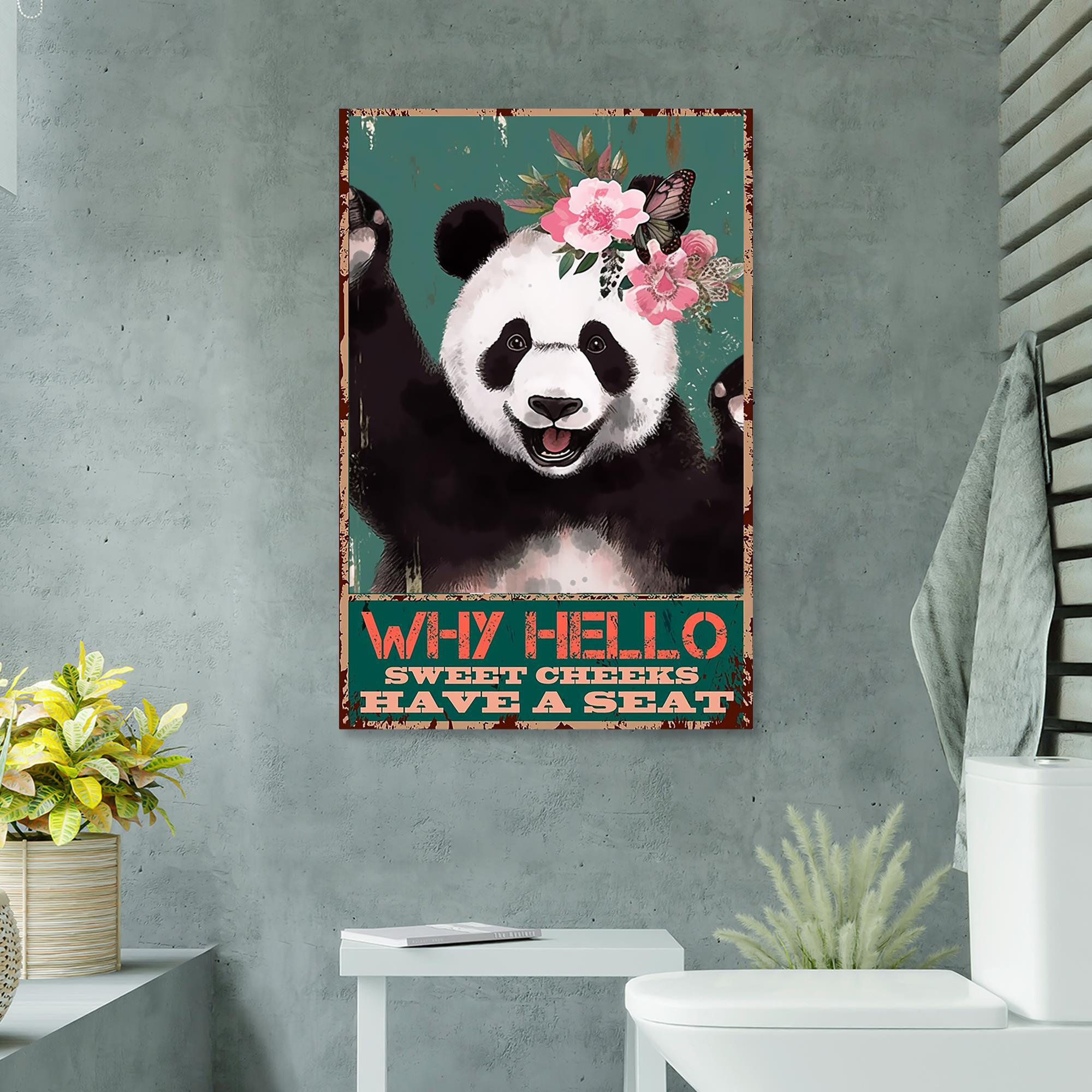 Trinx Panda Have A Seat - 1 Piece Rectangle Graphic Art Print On ...