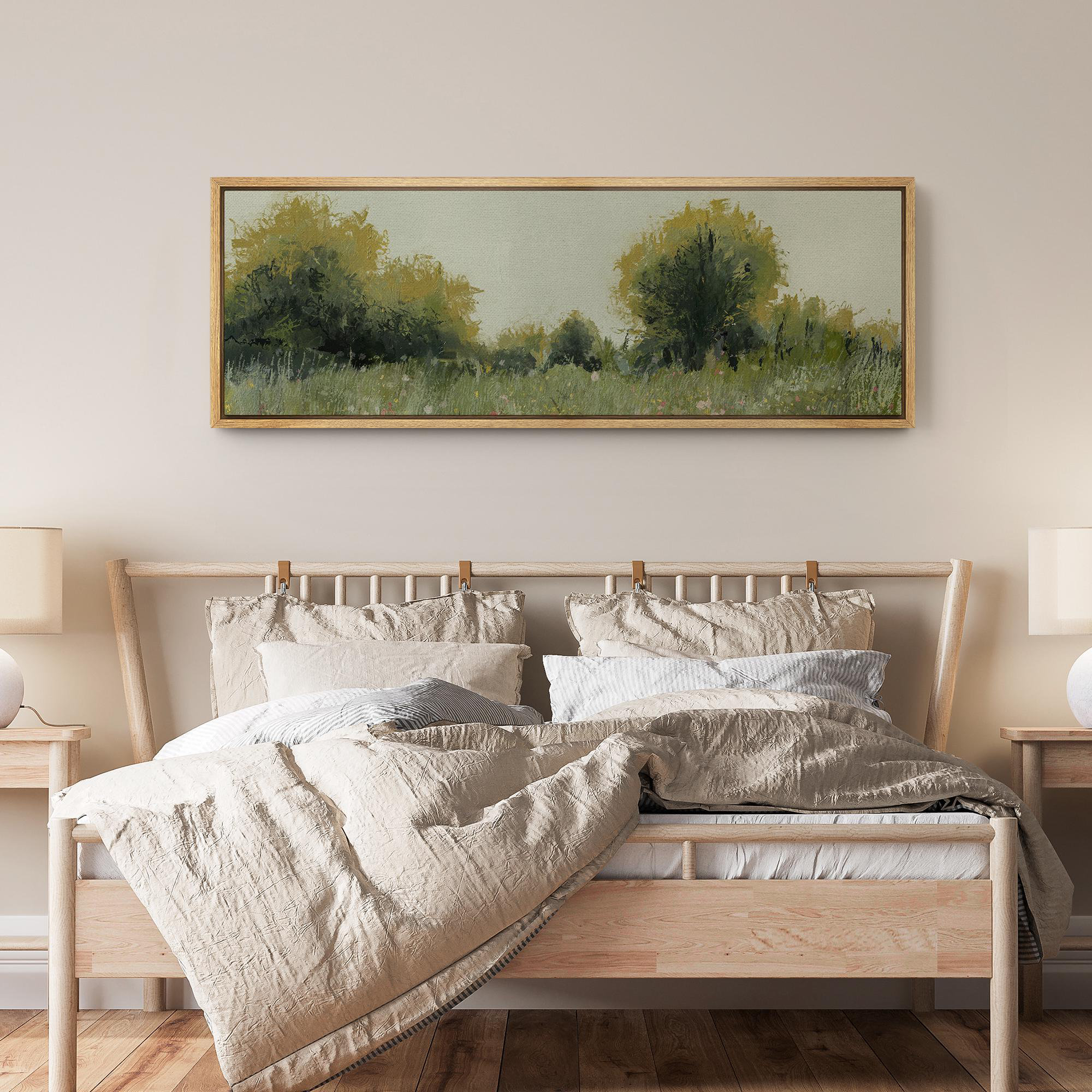 IDEA4WALL Rustic Countryside Green French Country Landscape Modern ...
