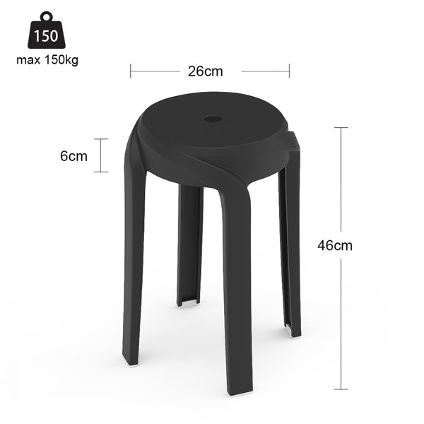 Brayden Studio Anajee 46cm Tall Plastic Utility Stool | Wayfair.co.uk