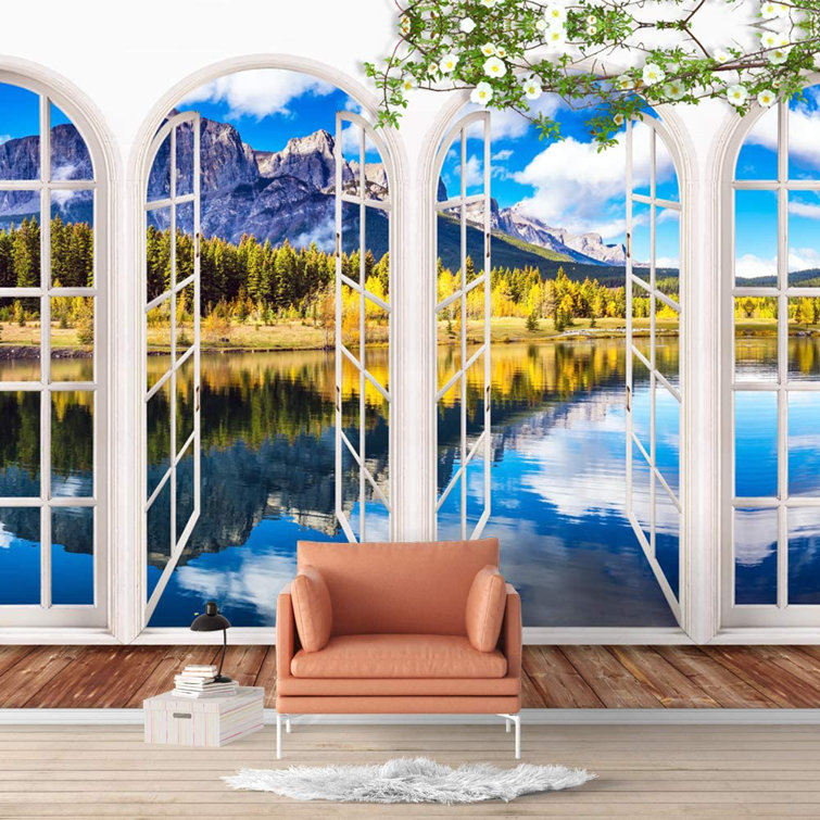 IDEA4WALL Window View Nature Wilderness Wall Mural - Wayfair Canada