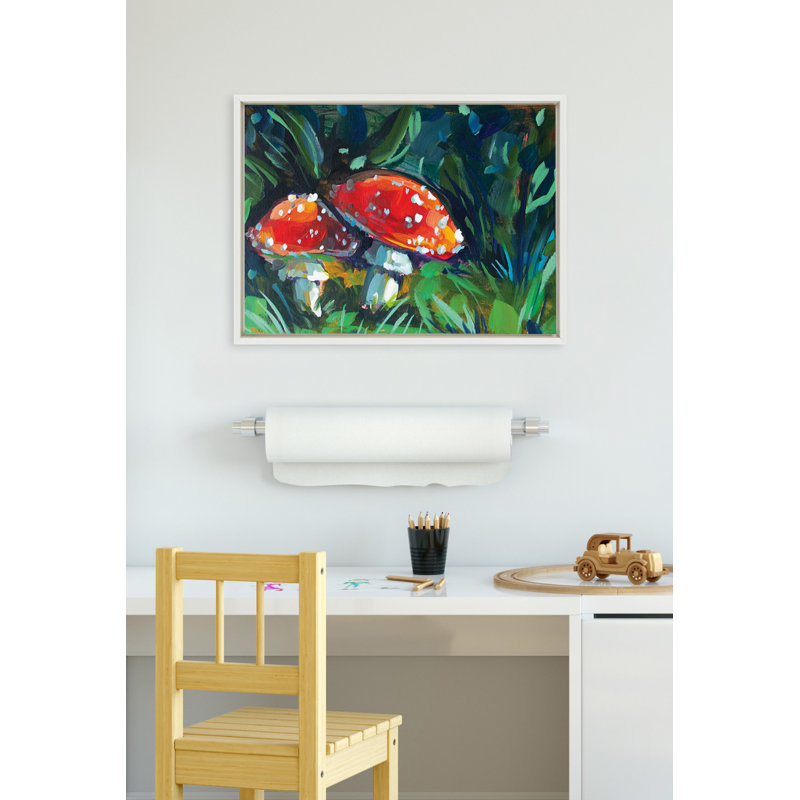 Beachcrest Home™ Shalyce Soft Painted Mushroom Plant Framed On Canvas ...