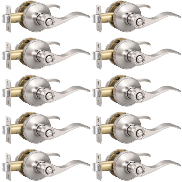 tangmaikeji 10 Pack Brushed Satin Nickel Door Lever Privacy Door ...