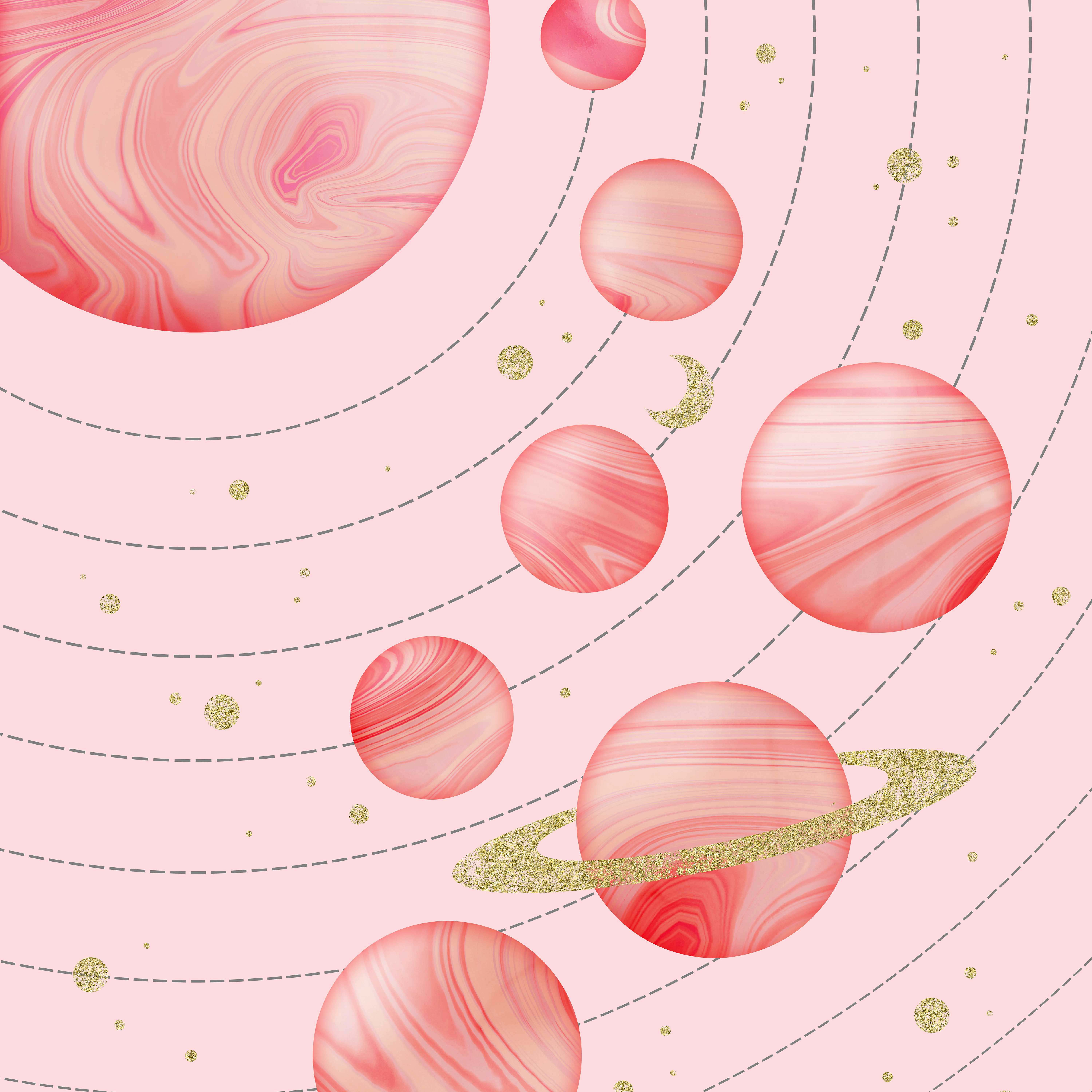 Ebern Designs Cylie Emanuela Carratoni the Pink Solar System - Wrapped ...