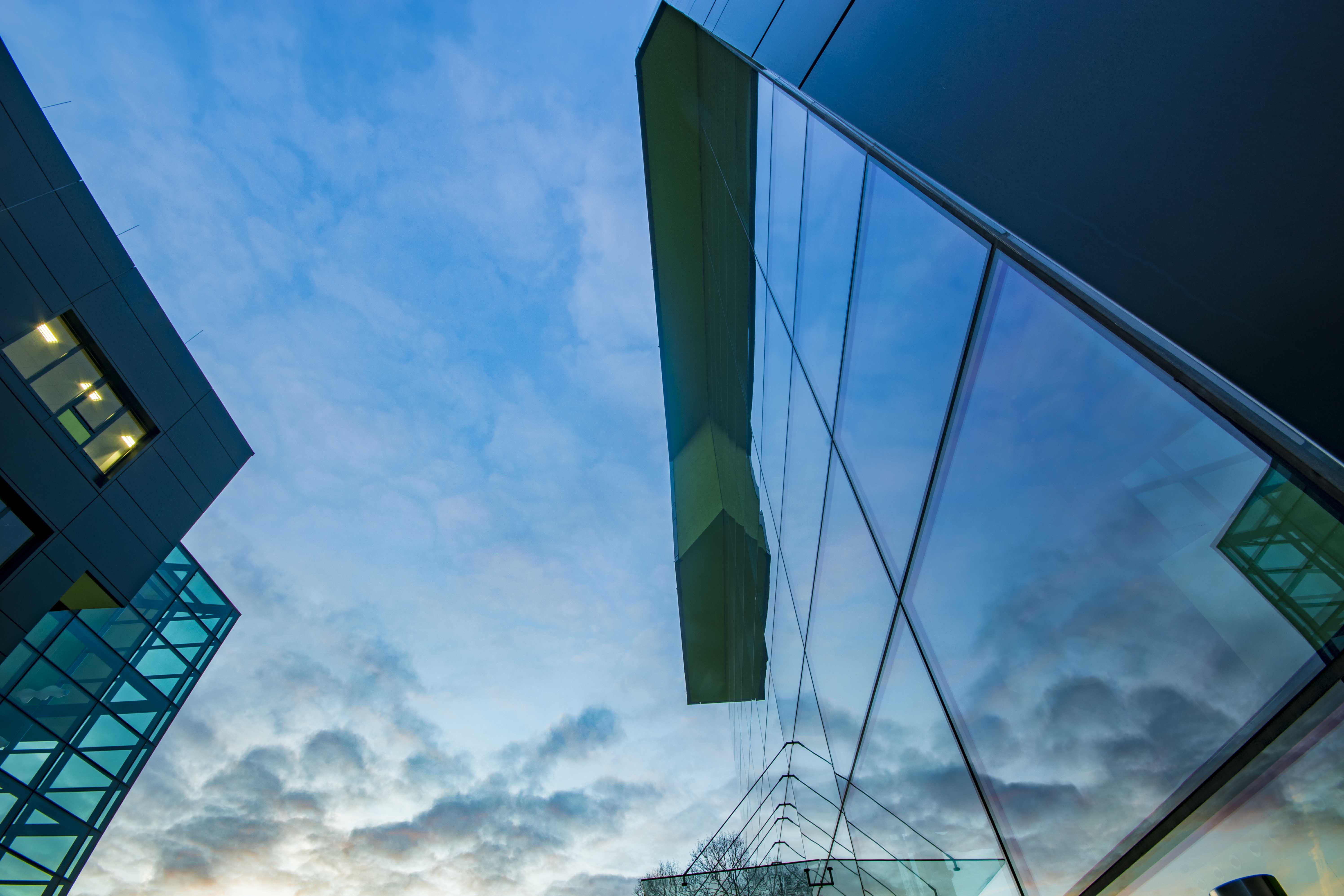 Ebern Designs Modern Office Buildings - Wrapped Canvas Photograph | Wayfair