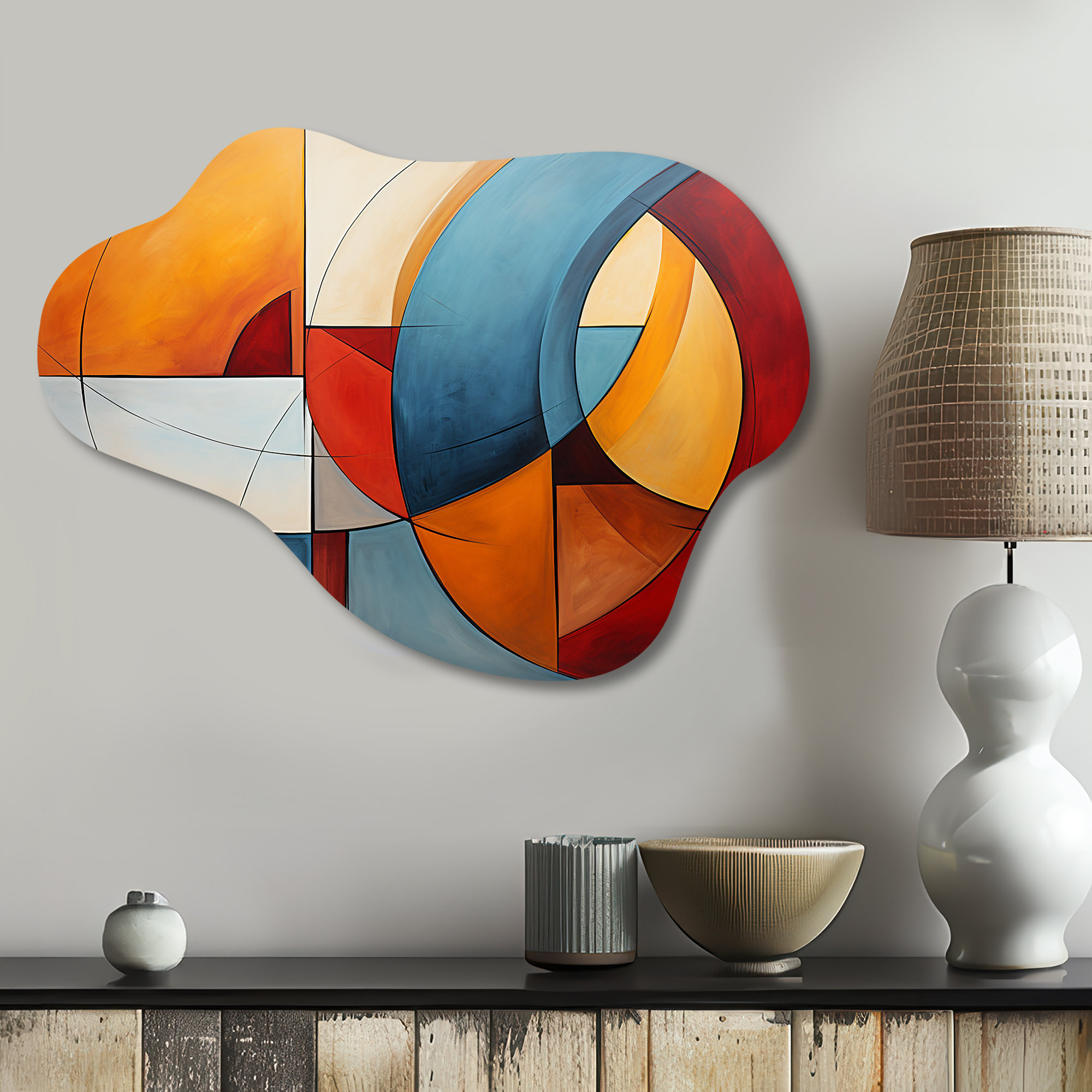 Design Art Cubism Geometric Form I - Cubism Cloud Shape Assymterical ...