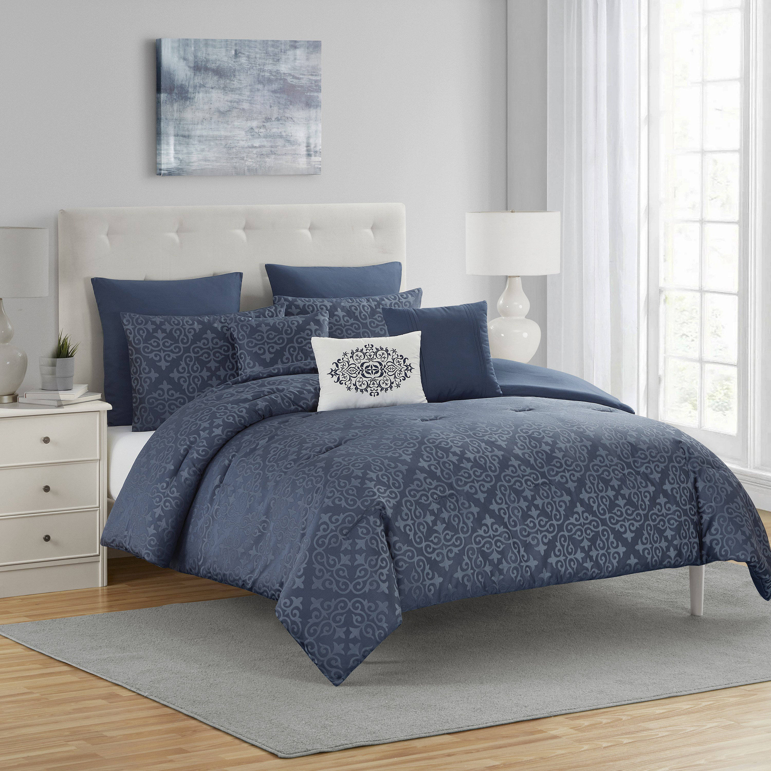 VCNY Home Popclaw 8-Piece Medallion Jacquard Comforter Set - Wayfair Canada