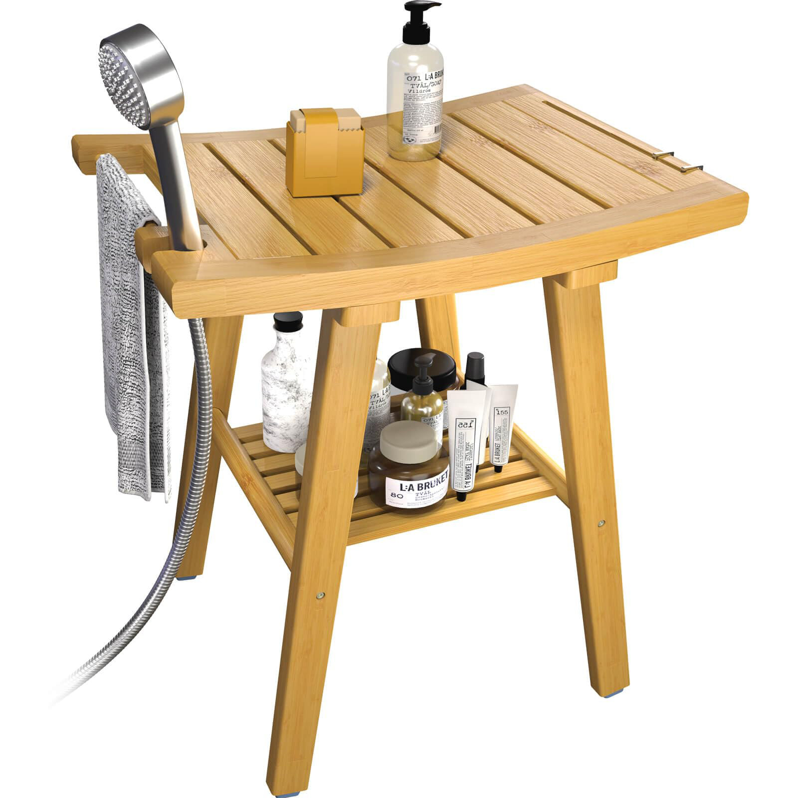 Red Barrel Studio Tabouret de banc de douche en bambou, chaise de ...