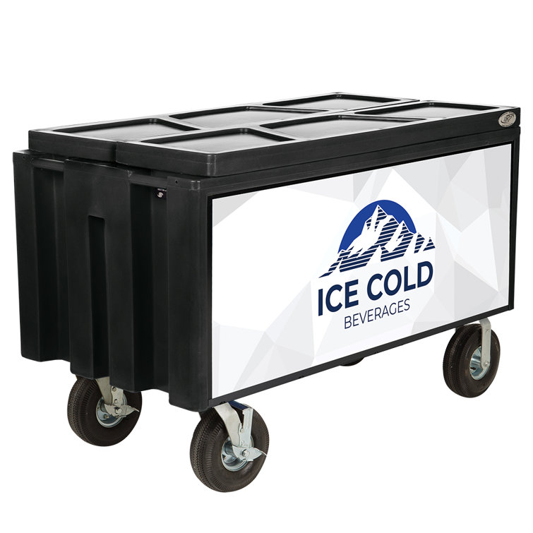 Iowa Rotocast Plastics 440 Quarts Serving Station / Cart Cooler with ...