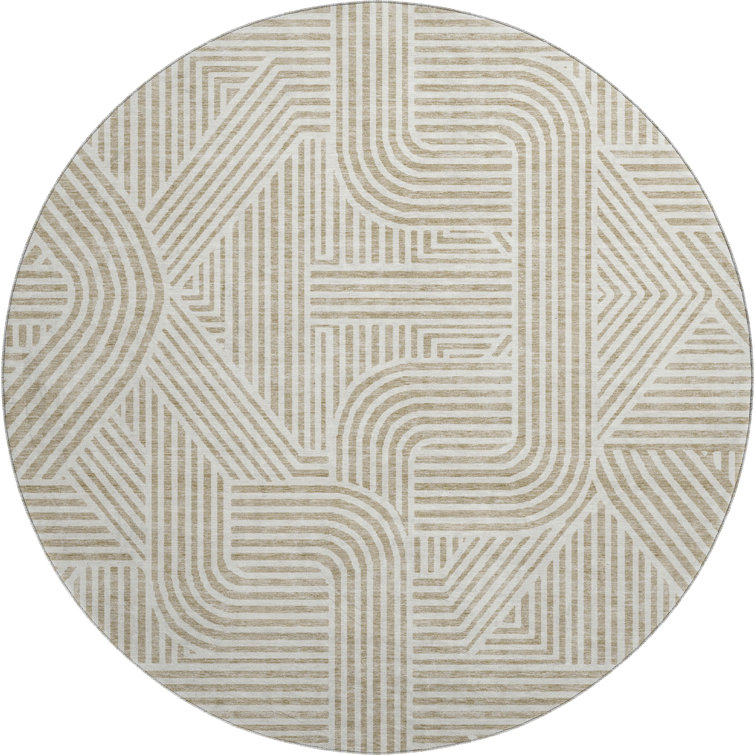 Bungalow Rose Premium Machine Washable Prisco Beige Rug | Wayfair