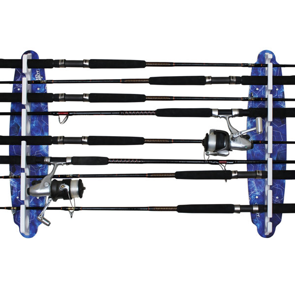 Rush Creek Reel Salty Saltwater 11 Rod Wall Rack | Wayfair