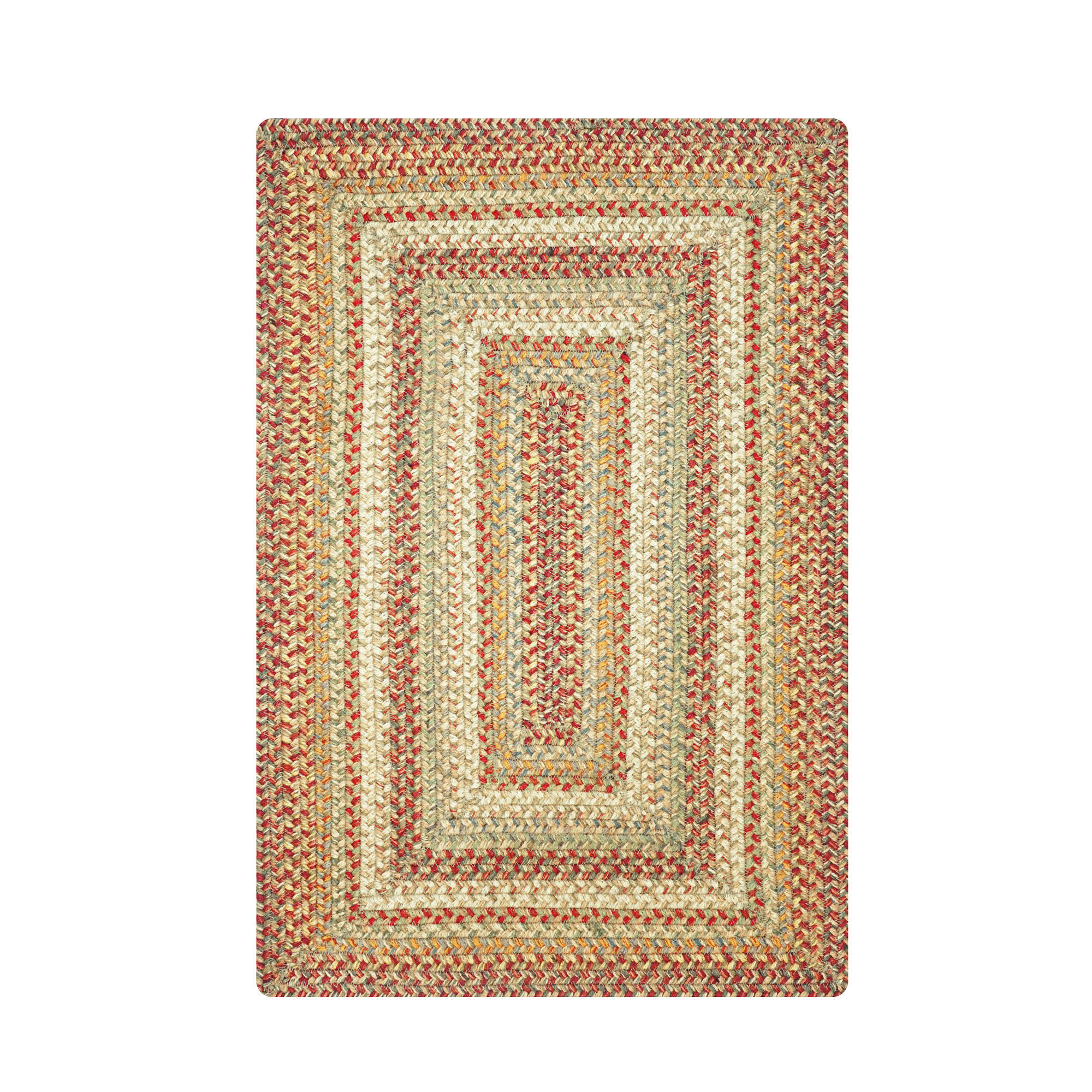 August Grove® Dajohn Jute Braided Non-Shedding Country Brown/Cream Rug ...