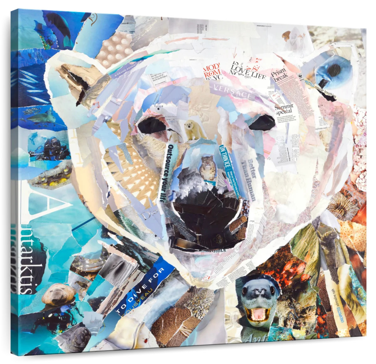 Ebern Designs Brampt Polar Bear Collage | Wayfair