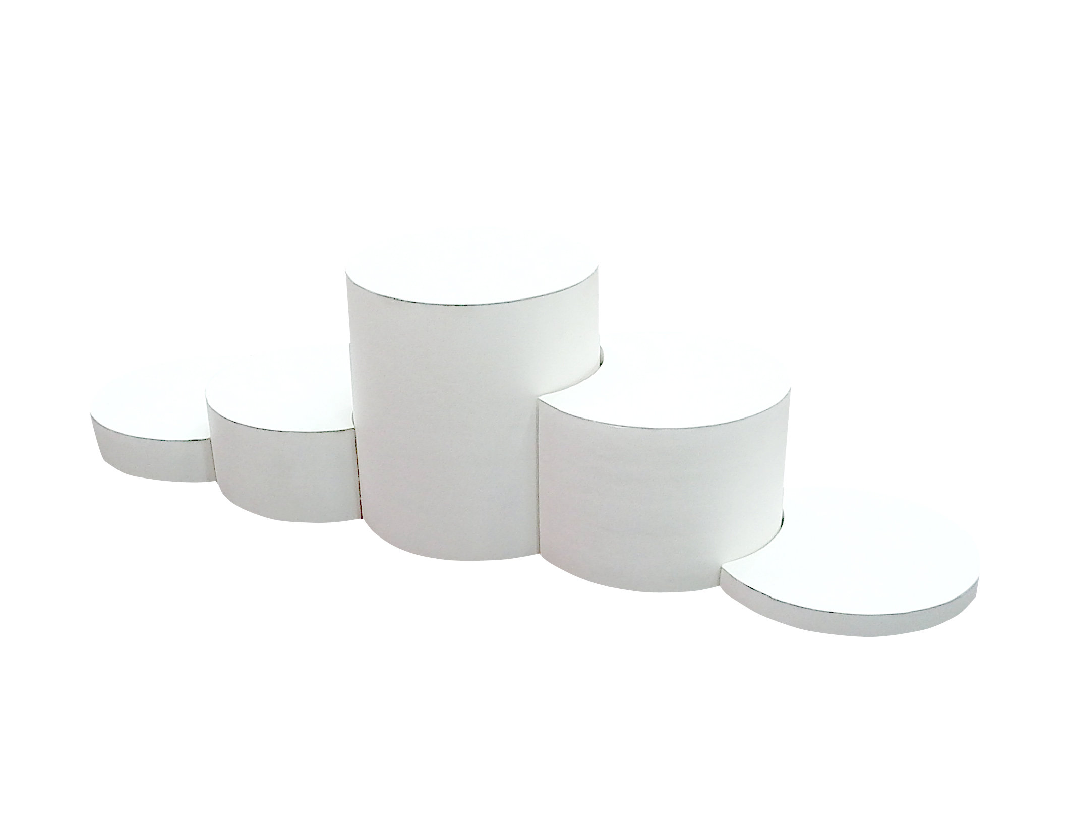 Rebrilliant White Round Display Stands Risers Glorifiers 4 Jewelry ...