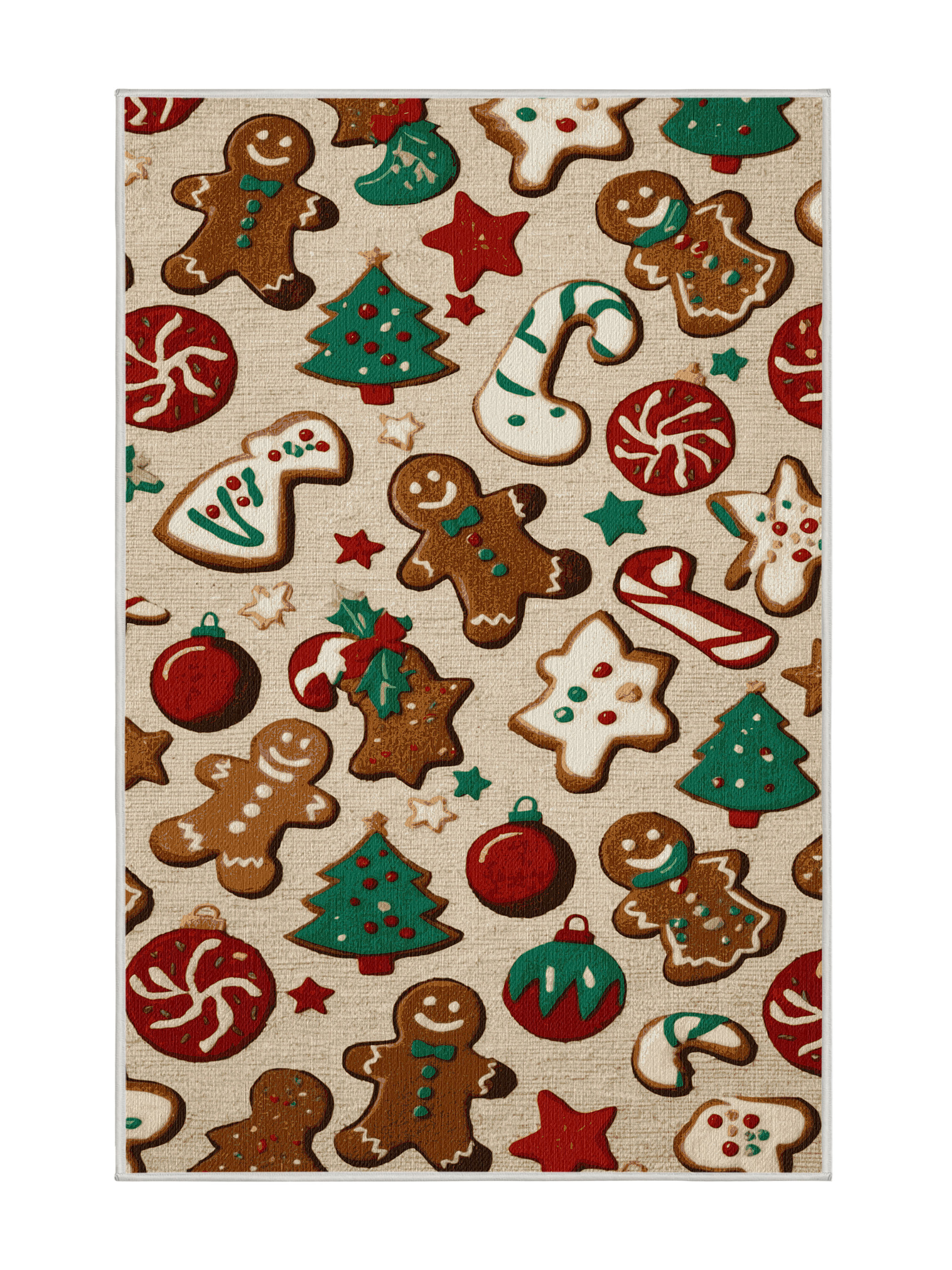 Rosecliff Heights Washable Christmas cookies Desserts Area Rug | Wayfair